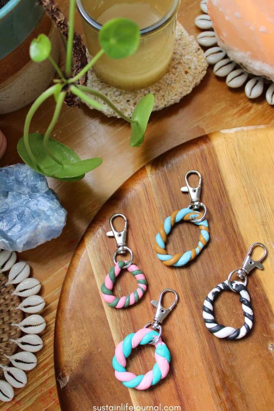 Easy Step By Step Guide On How To Make Clay Keychains - Sustain Life Journal